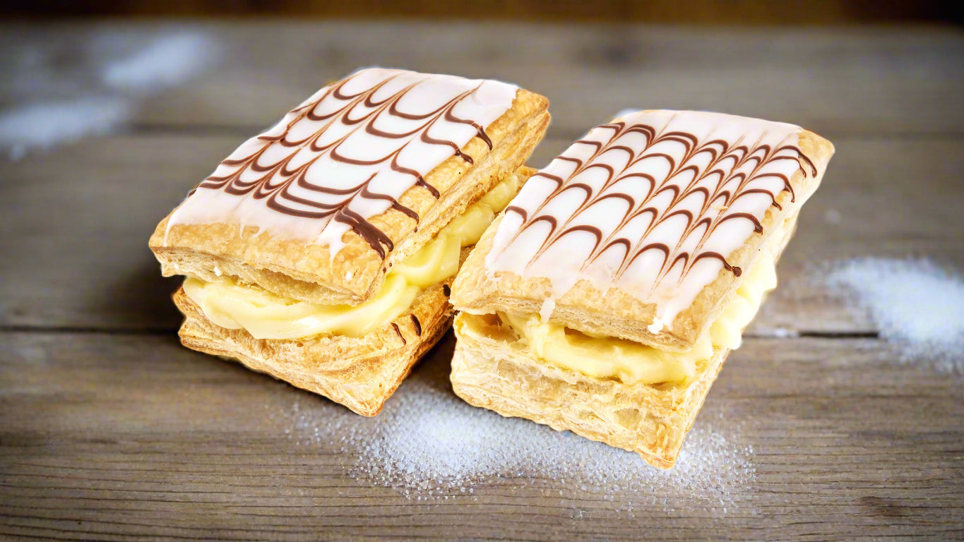 Custard Iced Slice x 2 – Luke Evans Bakery